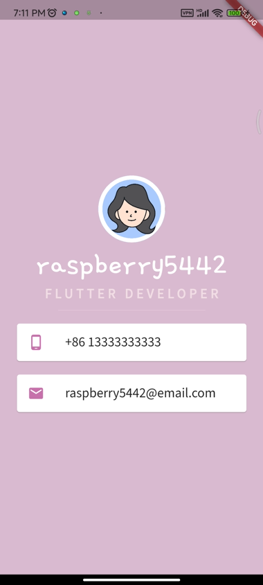 GitHub - raspberry5442/mi_card_flutter: A simple flutter project to display a personal business ...
